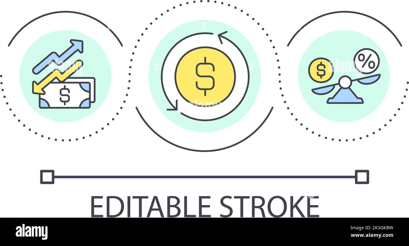 Currency exchange rate loop concept icon Stock Vector Image & Art - Alamy