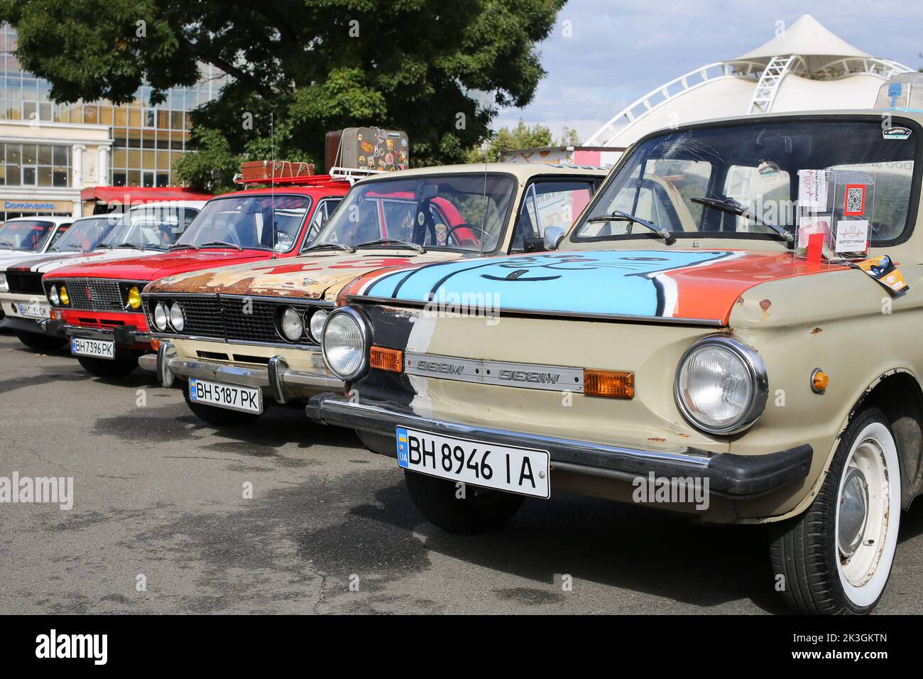 Odessa, Ukraine. 24th Sep, 2022. Retro cars are seen during the festival. The purpose of the ...