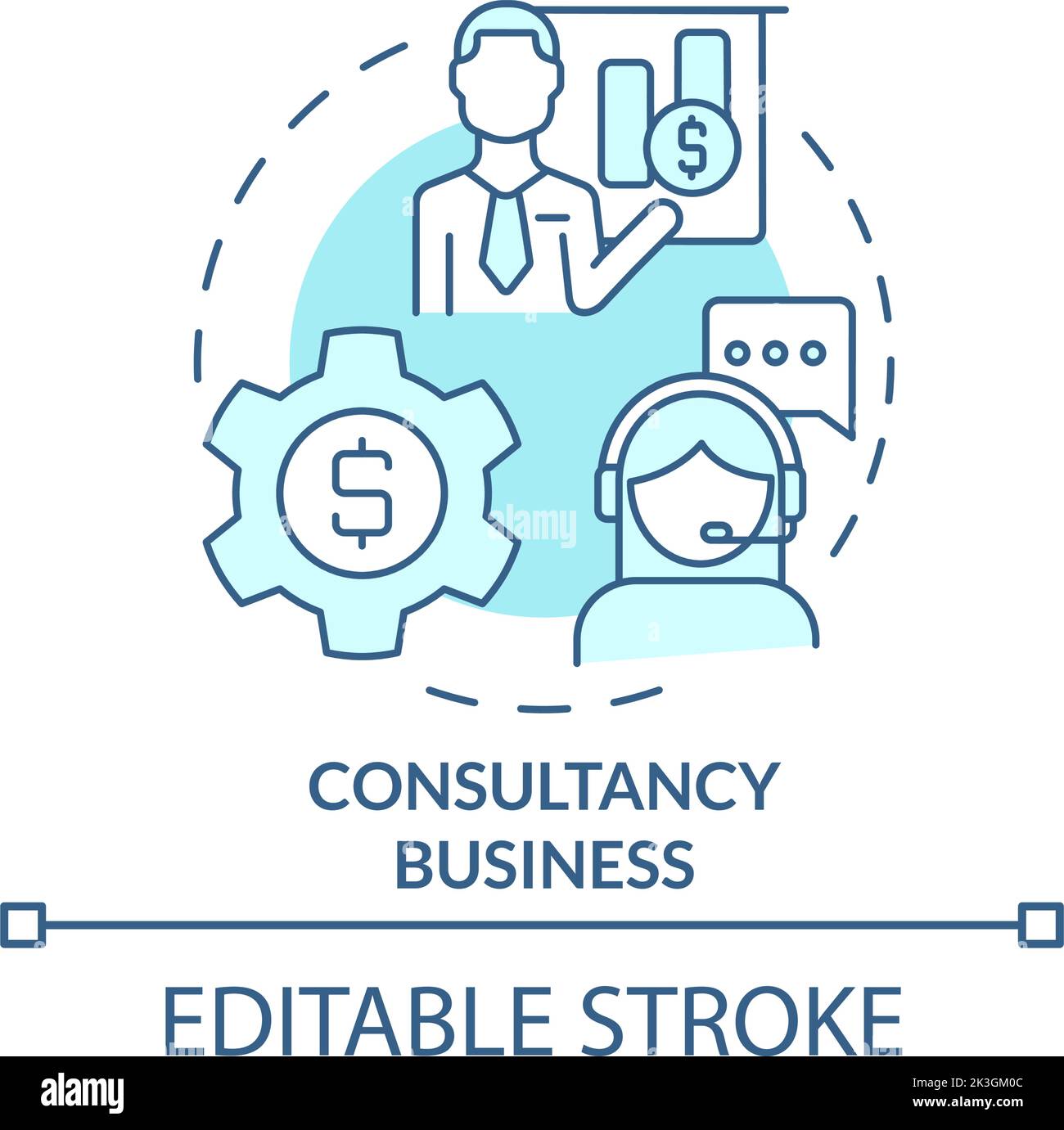 Consultancy business turquoise concept icon Stock Vector Image & Art - Alamy