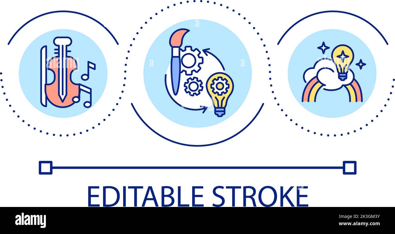 Study creative skills loop concept icon Stock Vector Image & Art - Alamy