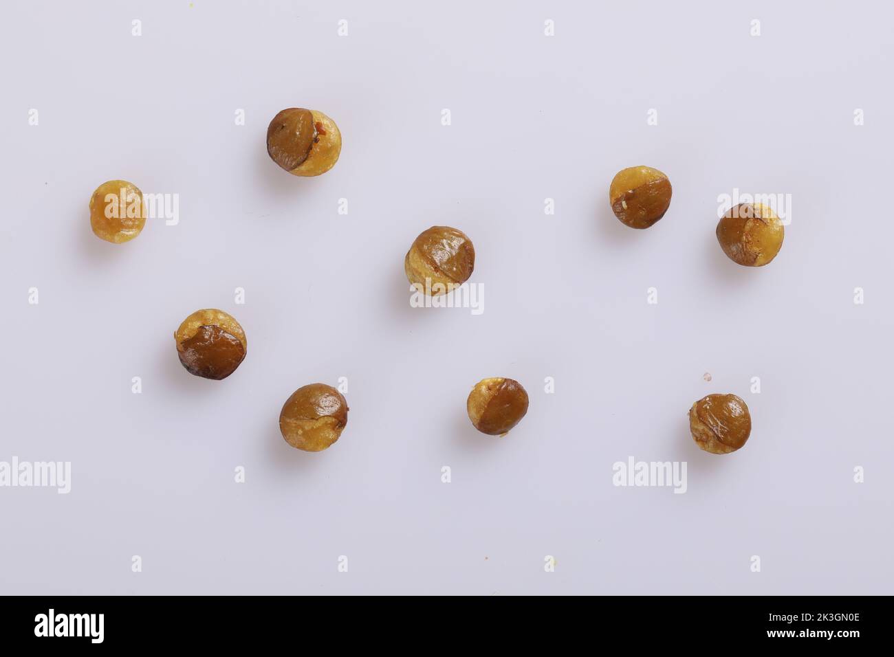 Fall Chanachur food on a white background. Mixed Chana chur with white ...