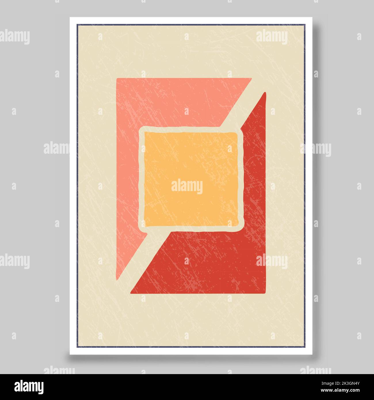 Abstract vector composition with grunge texture. A wall drawing, poster ...