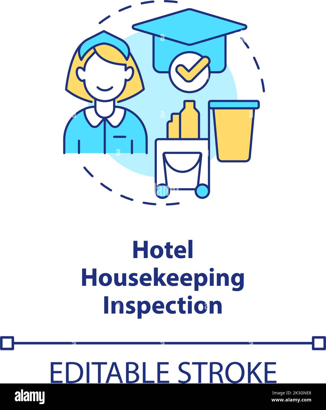 Hotel housekeeping inspection concept icon Stock Vector Image & Art - Alamy