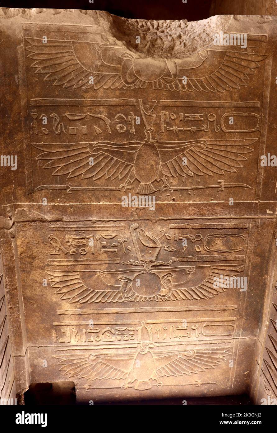 beautiful pharaonic reliefs and hieroglyphics carved on the walls of ...