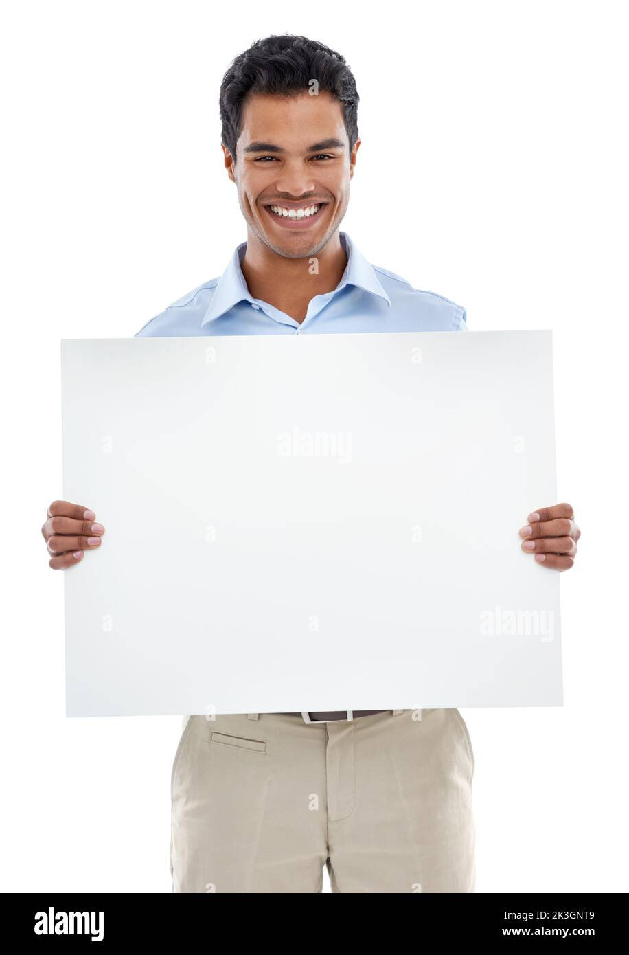 Man blank white card hi-res stock photography and images - Alamy