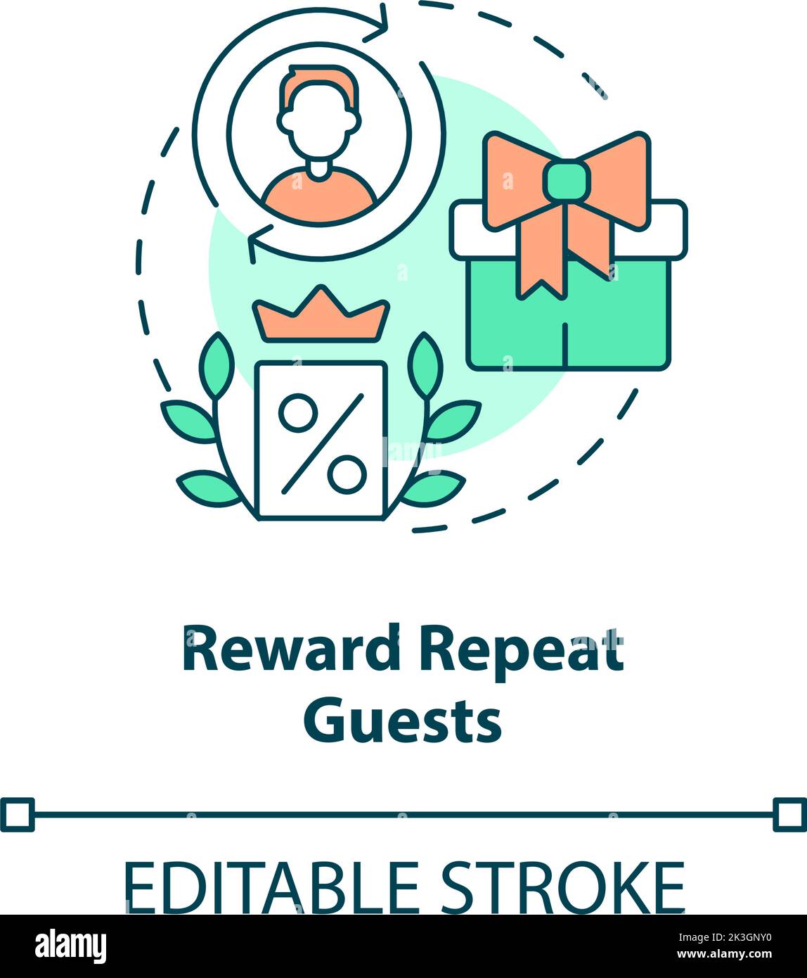 Reward repeat guests concept icon Stock Vector Image & Art - Alamy