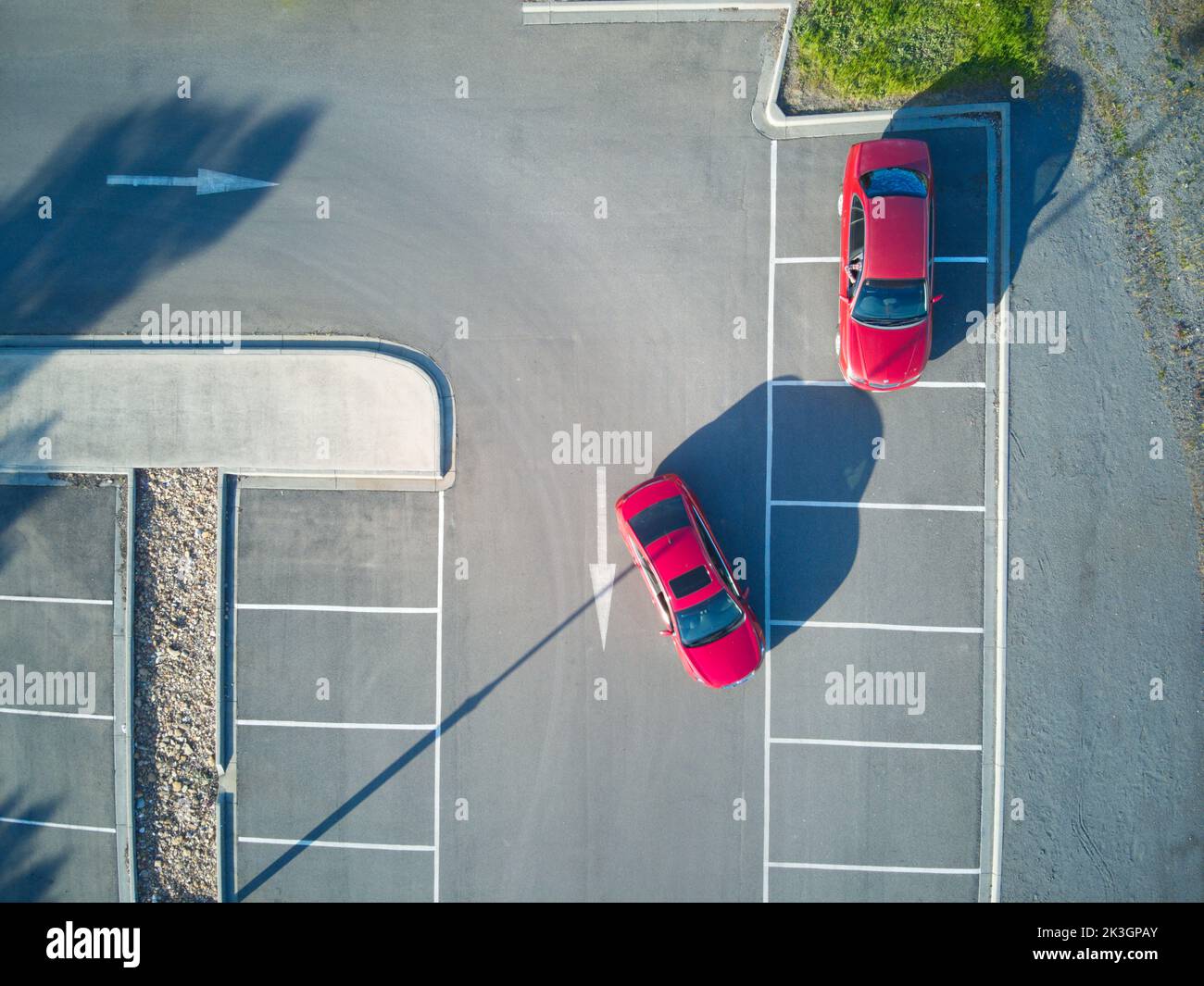 Overhead view of parking spaces hi-res stock photography and images - Alamy