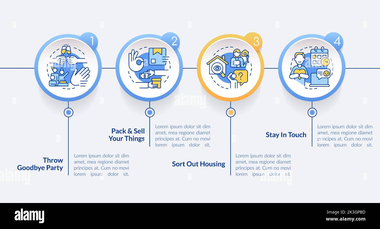 Before relocation tips circle infographic template Stock Vector Image ...