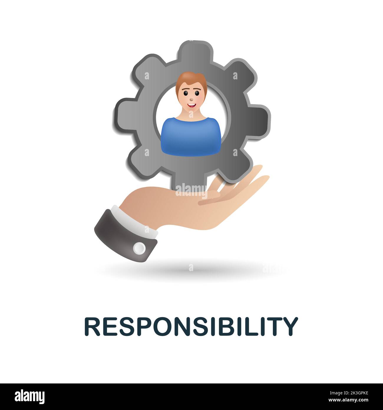 Responsibility icon. 3d illustration from company value collection ...