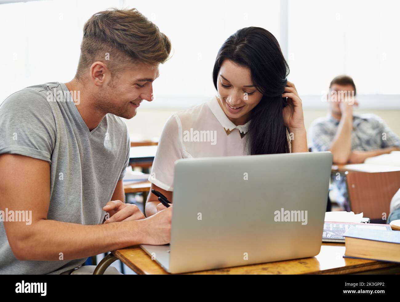 Young male teacher student hi-res stock photography and images - Alamy