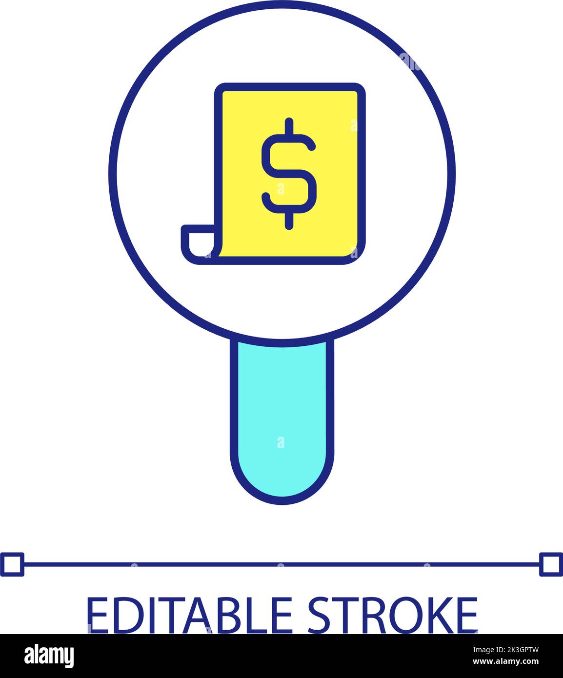 Bill analysis RGB color icon Stock Vector Image & Art - Alamy