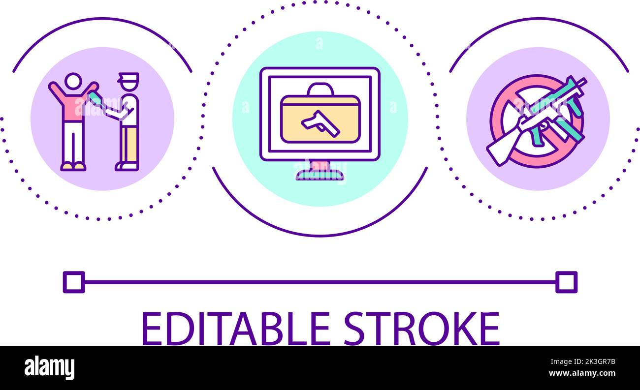 Weapon trafficking loop concept icon Stock Vector Image & Art - Alamy