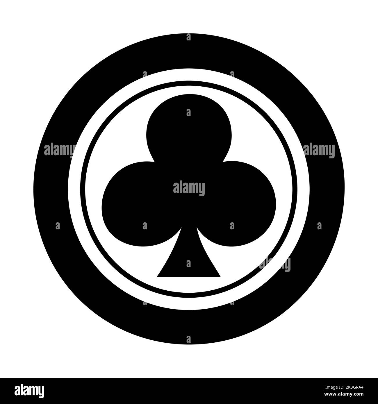 Icon Clubs shape. Gambling symbol, object. Vector illustration Stock ...