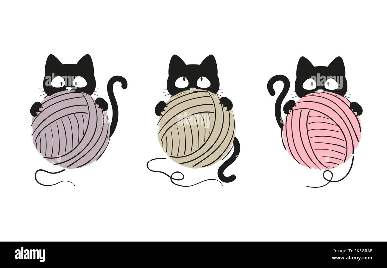 Ball Of Yarn Clip Art Cat