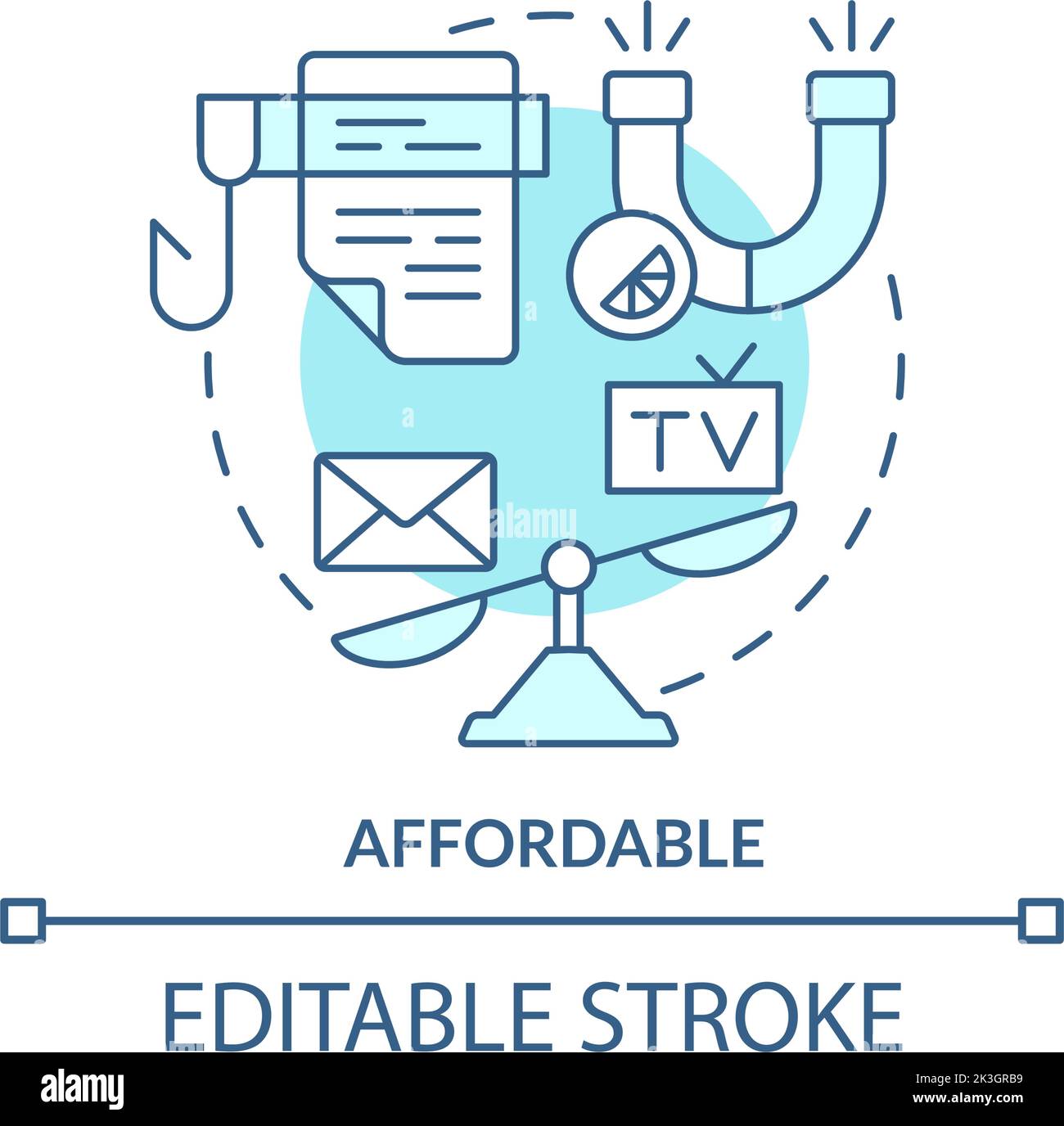Affordable concept icon Cut Out Stock Images & Pictures - Alamy