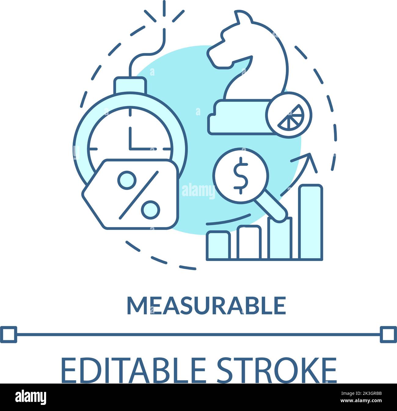Measurable turquoise concept icon Stock Vector Image & Art - Alamy