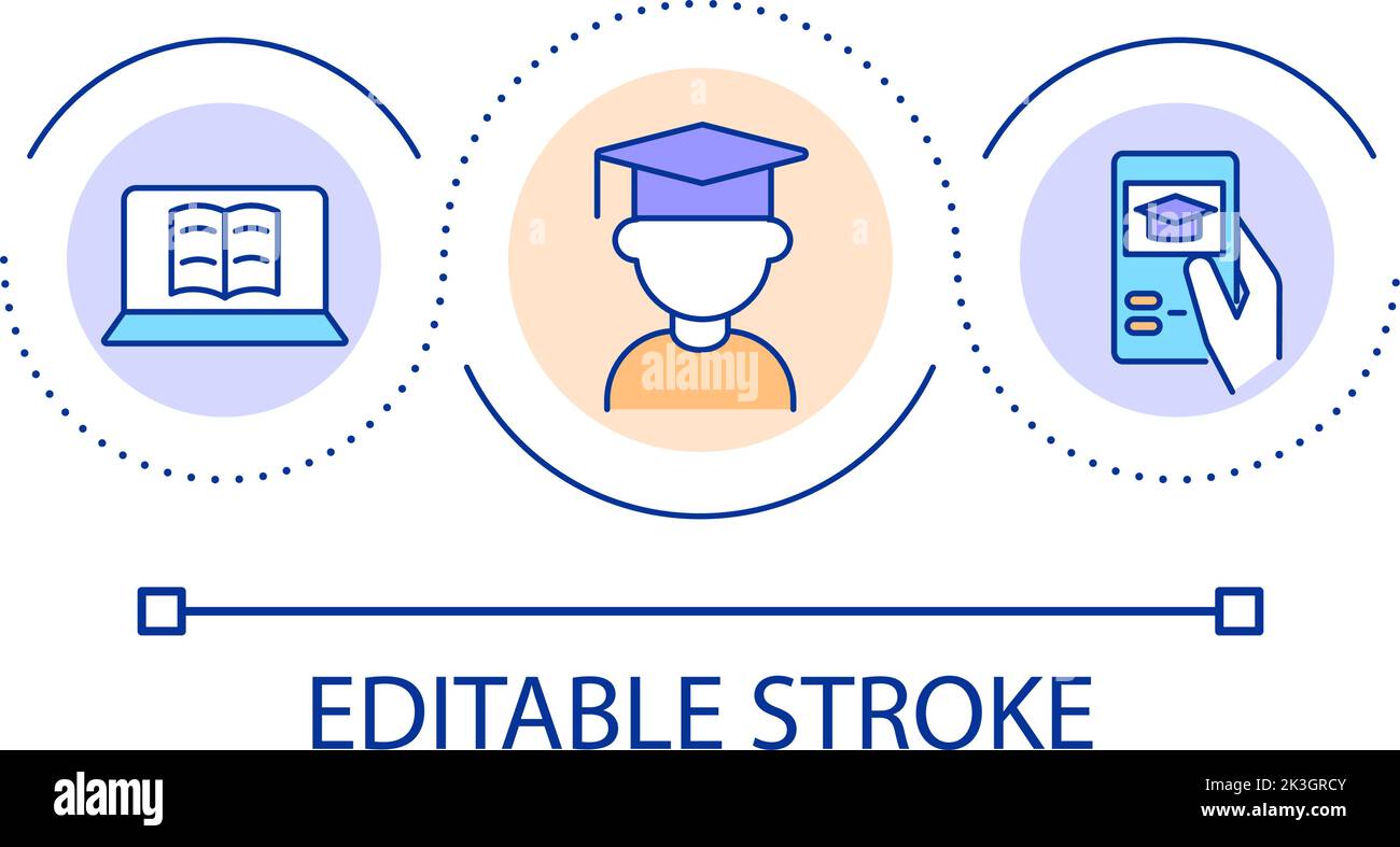 Online education loop concept icon Stock Vector Image & Art - Alamy