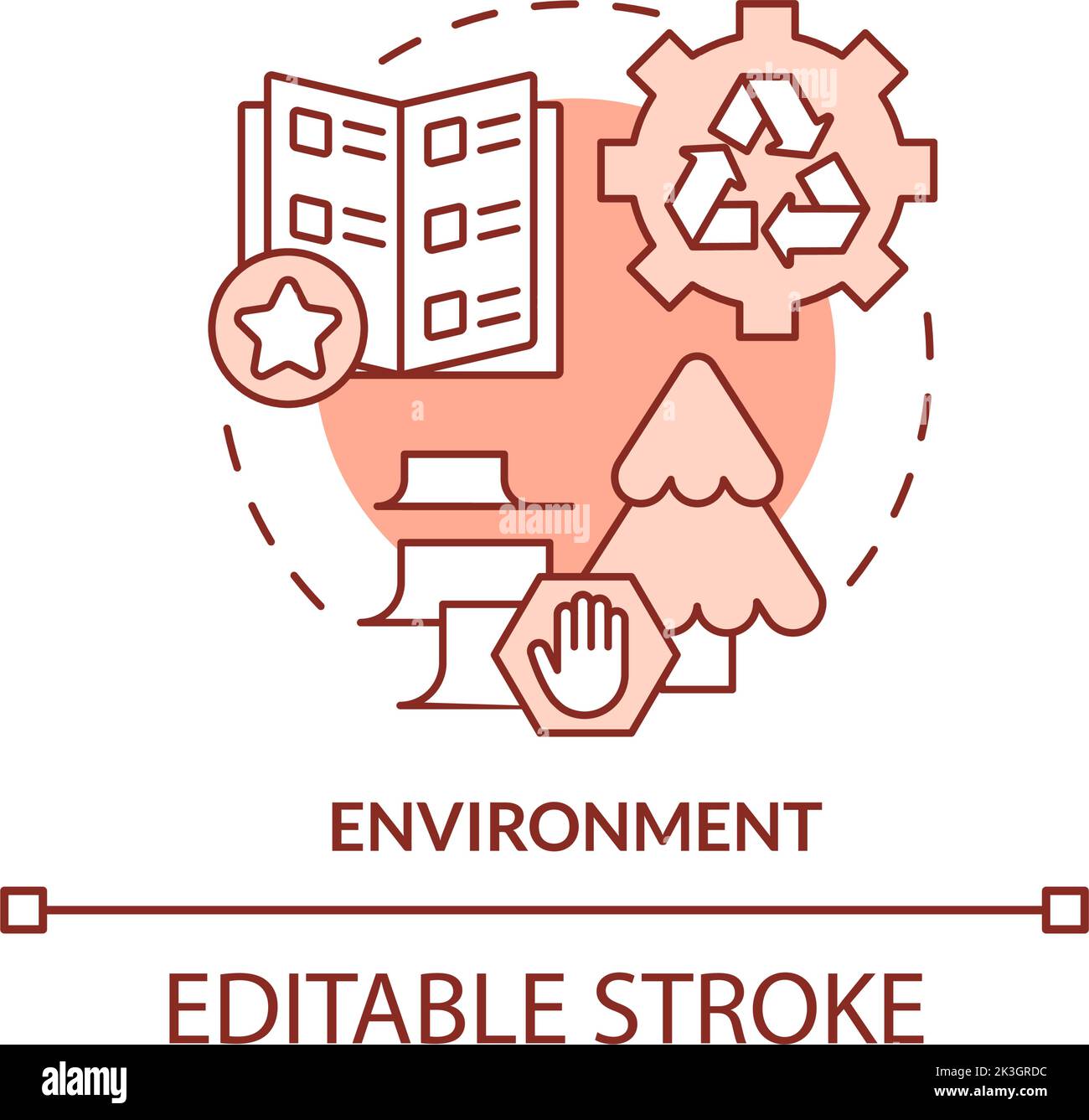 Environment orange concept icon Stock Vector Image & Art - Alamy
