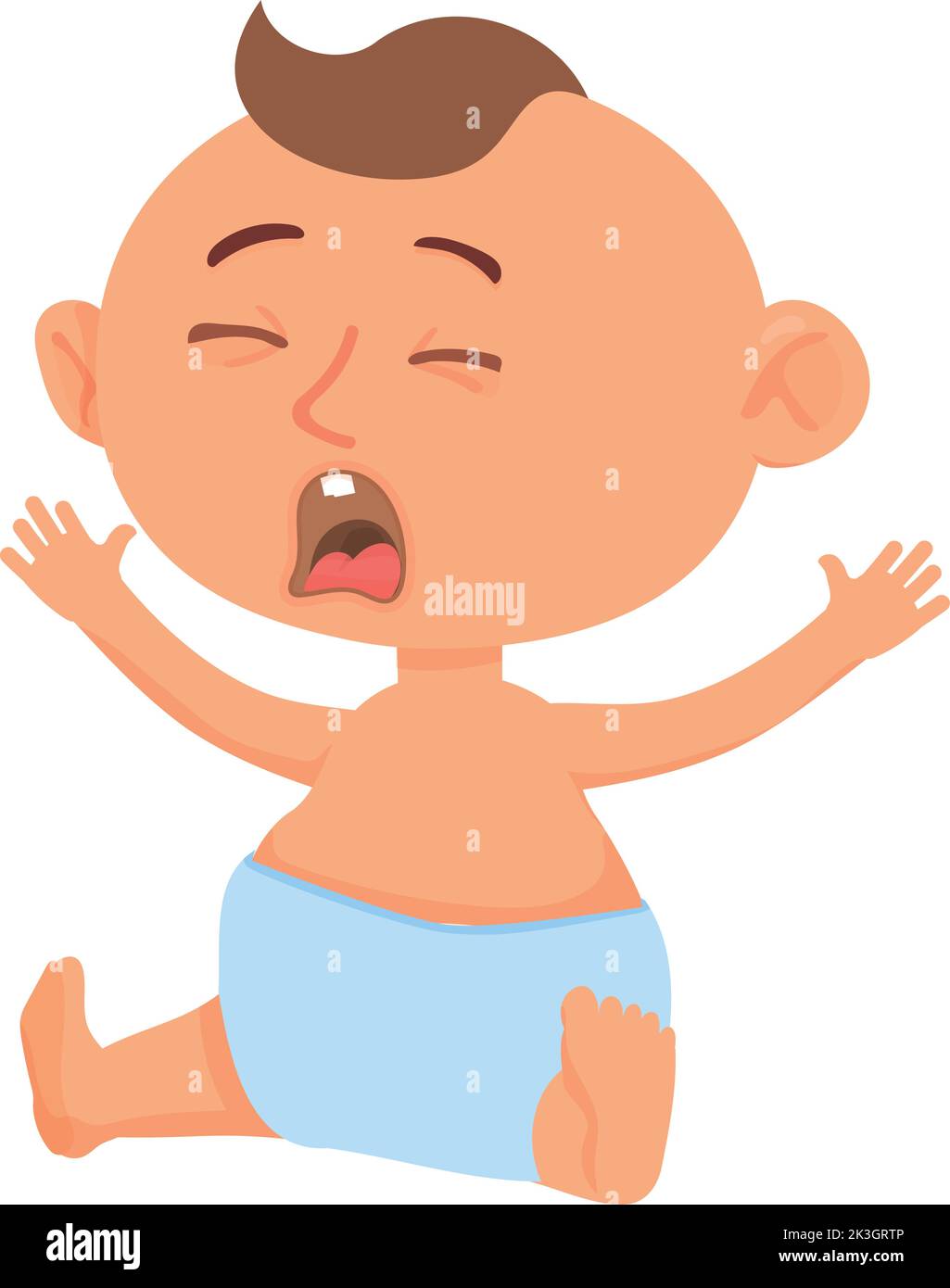 Crying baby icon. Sad little toddler character Stock Vector Image & Art ...