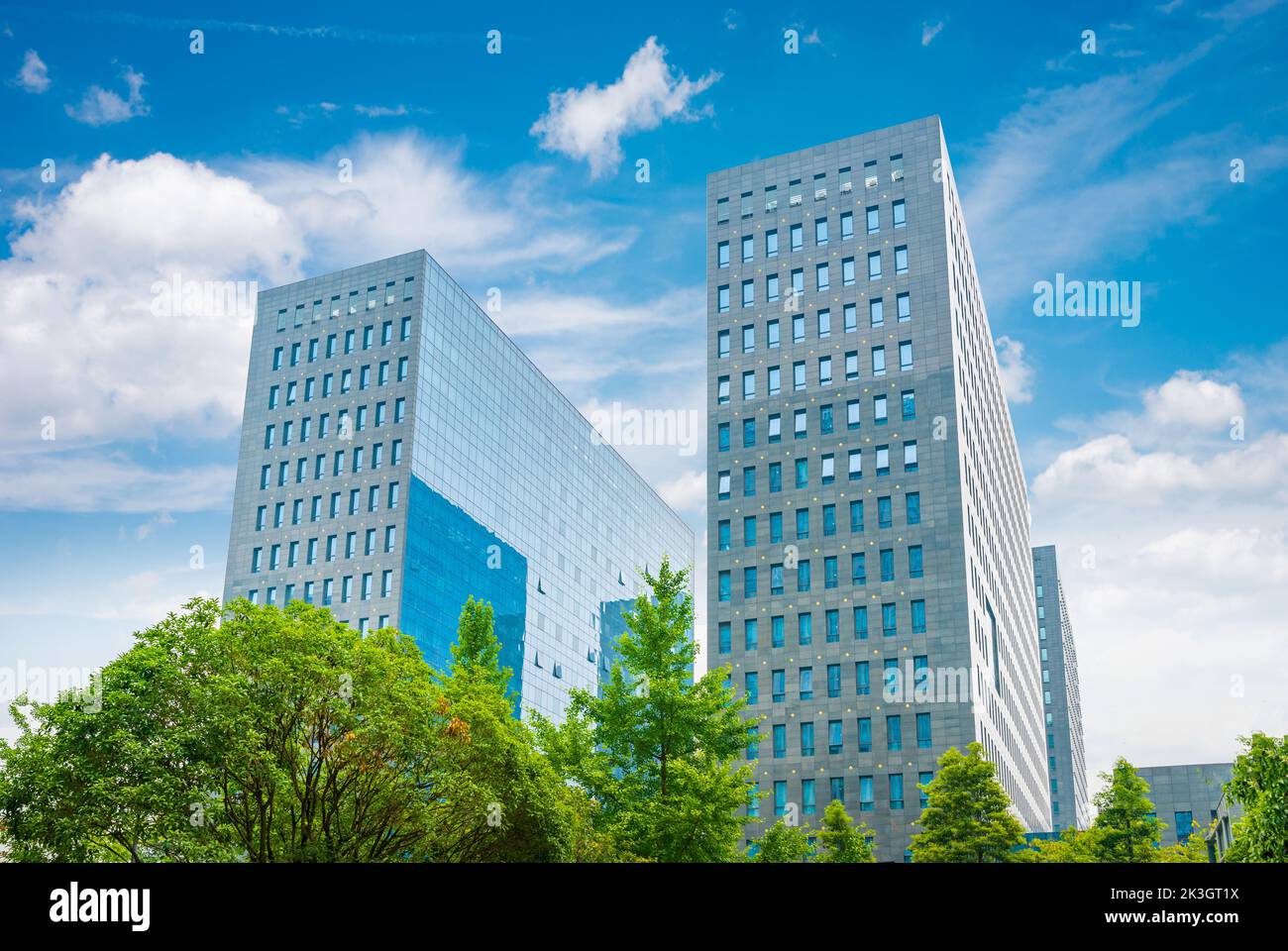 Office buildings in the downtown of Chengdu, Sichuan Province, China ...