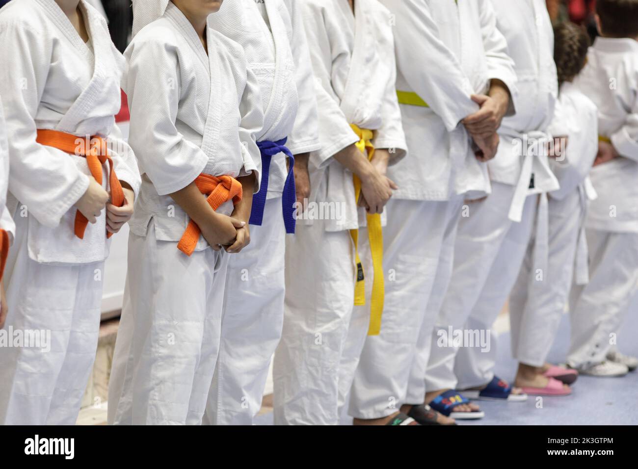 Shallow depth of field (selective focus) details with both children and ...