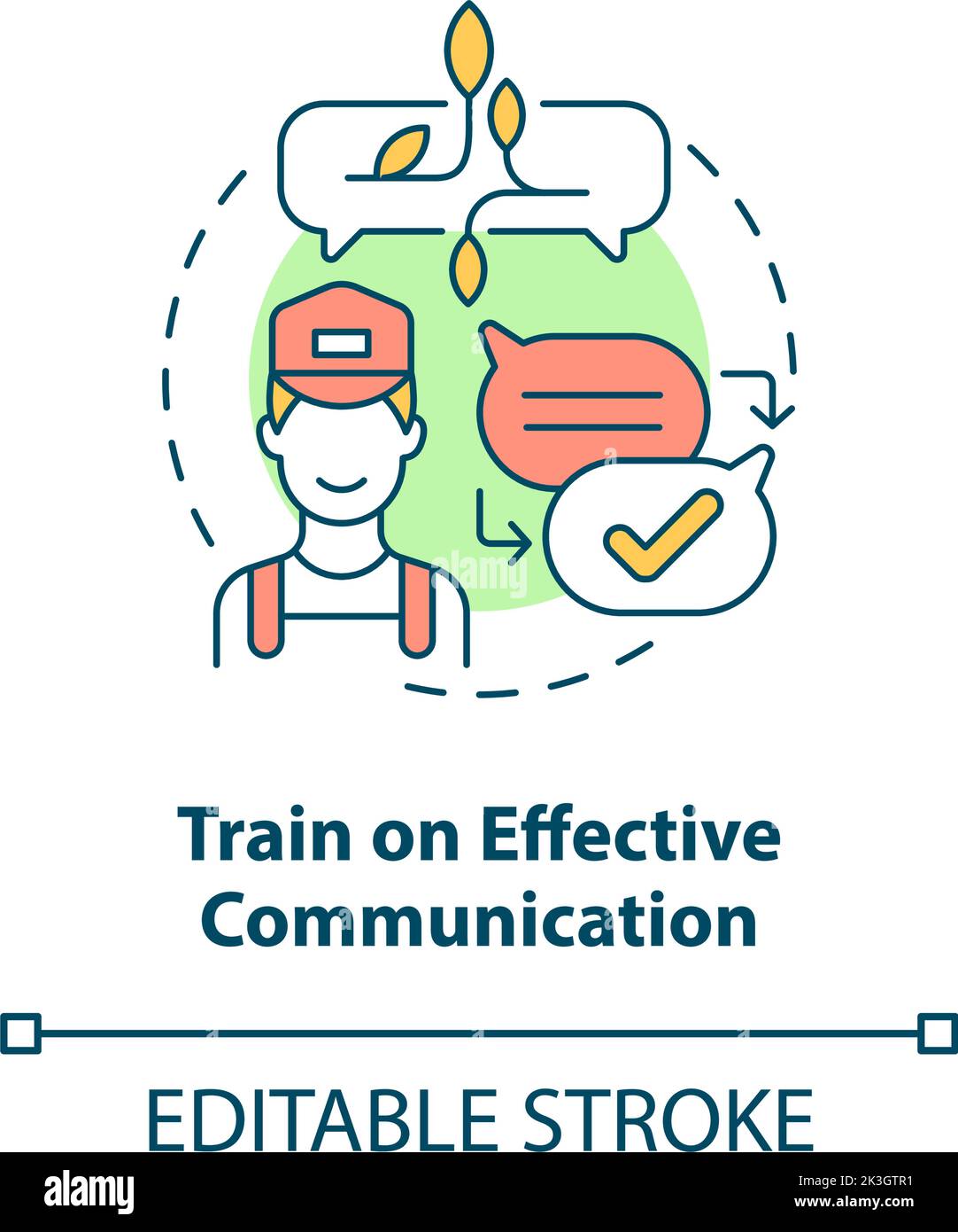 Train on effective communication concept icon Stock Vector Image & Art ...