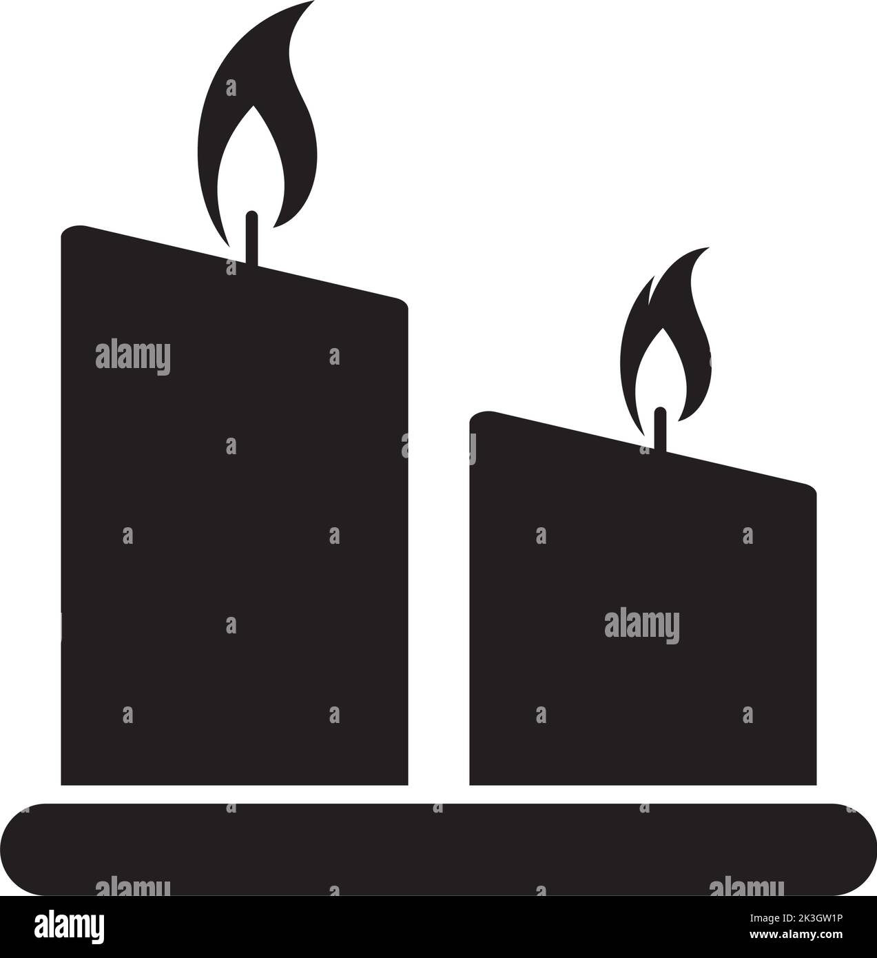 Candle Vector icon design illustration Template Stock Vector Image ...