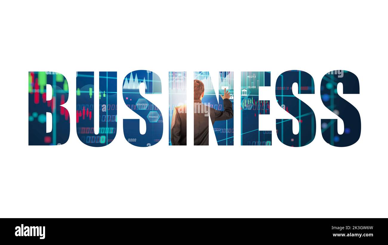 Business word. Stock market or forex trading graph and candlestick ...