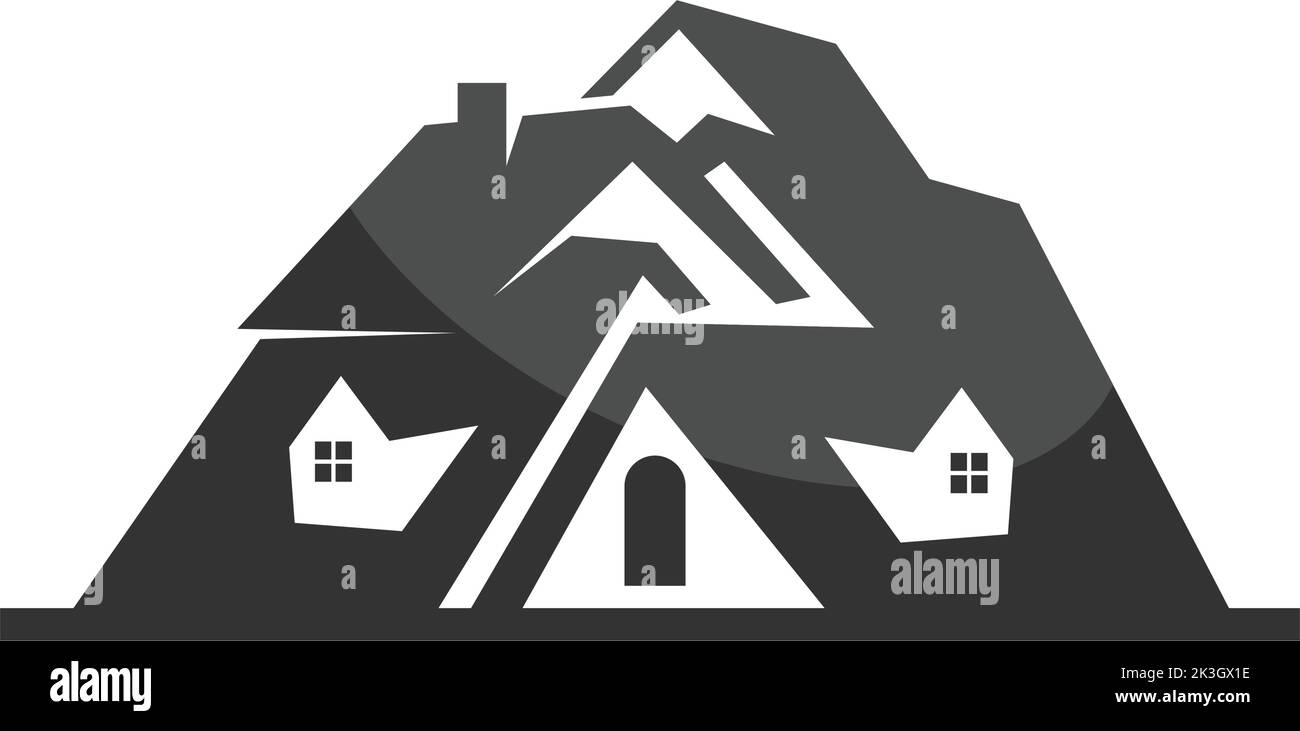 real estate rooftop home logo Stock Vector Image & Art - Alamy
