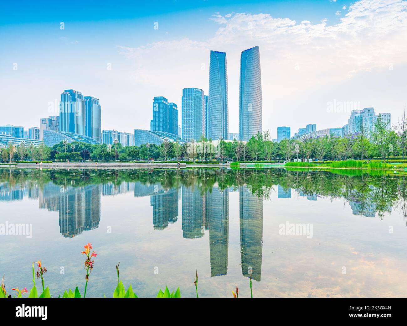 Scenery of Jiaozi Park, Chengdu, Sichuan, China Stock Photo - Alamy
