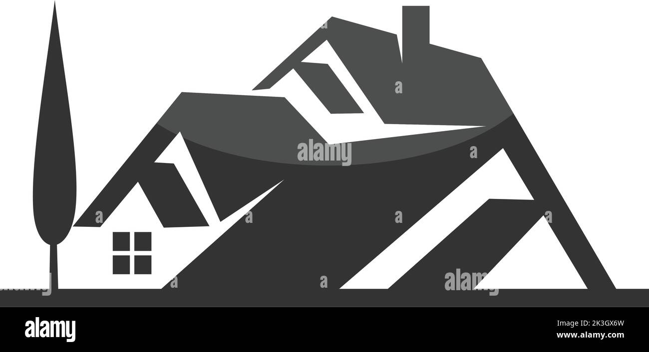 real estate rooftop home logo Stock Vector Image & Art - Alamy