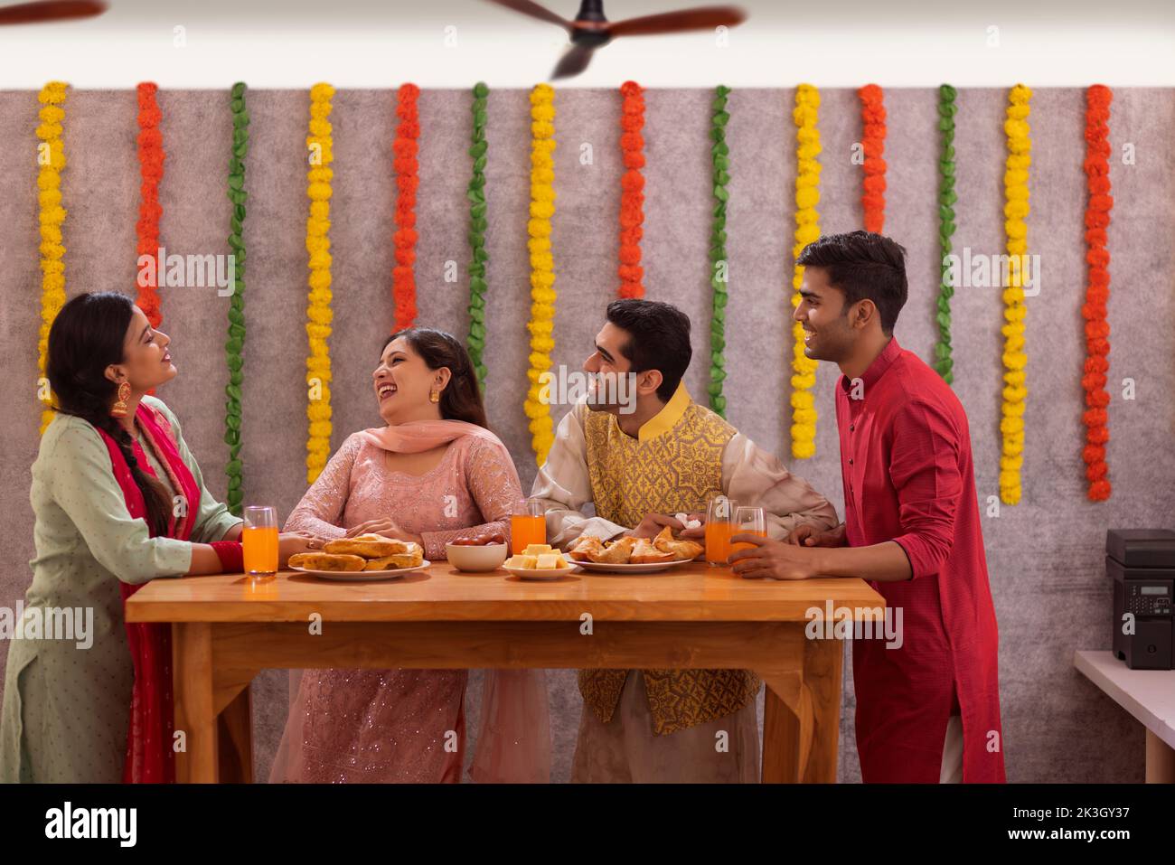 Colleagues celebrating Diwali together in office Stock Photo - Alamy