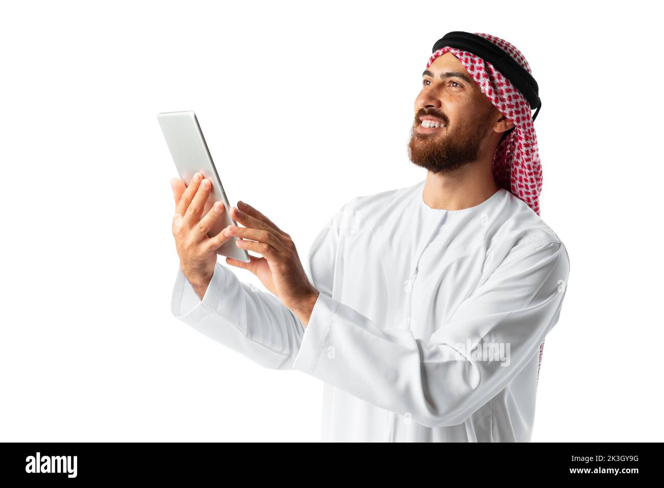 Businessperson using tablet Cut Out Stock Images & Pictures - Alamy