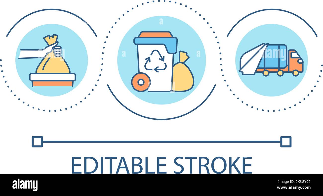 Household waste storage loop concept icon Stock Vector Image & Art - Alamy