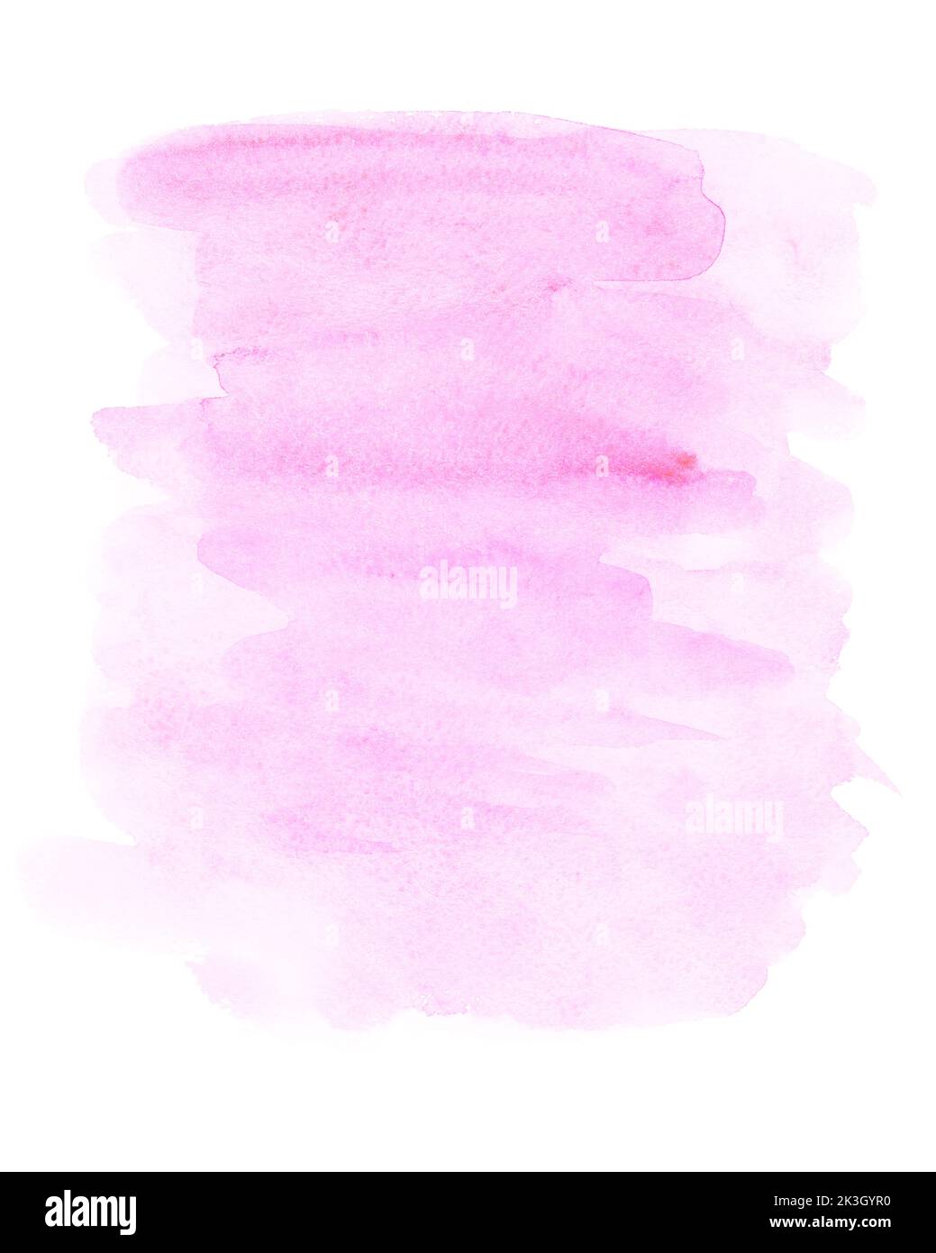 Watercolor light pink stains on white paper background. Hand painted ...