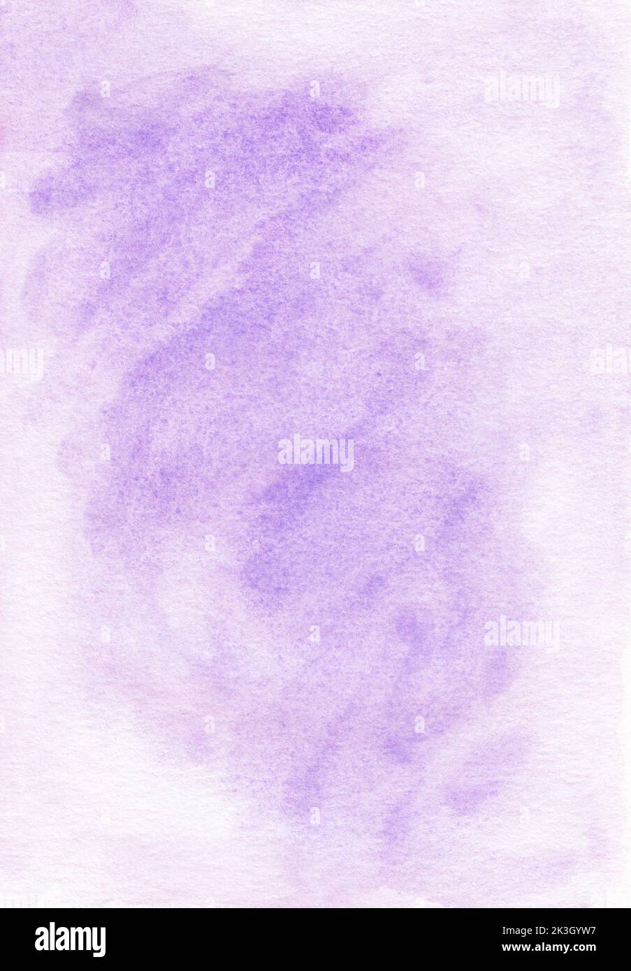 Watercolor light lavender background texture. Brush strokes on paper ...