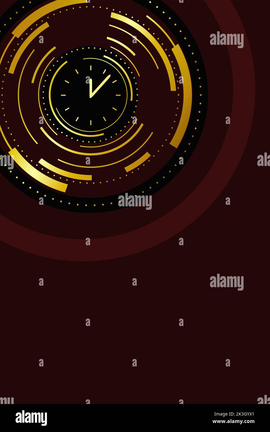 Vector dark red abstract background. Dark background with golden circle ...