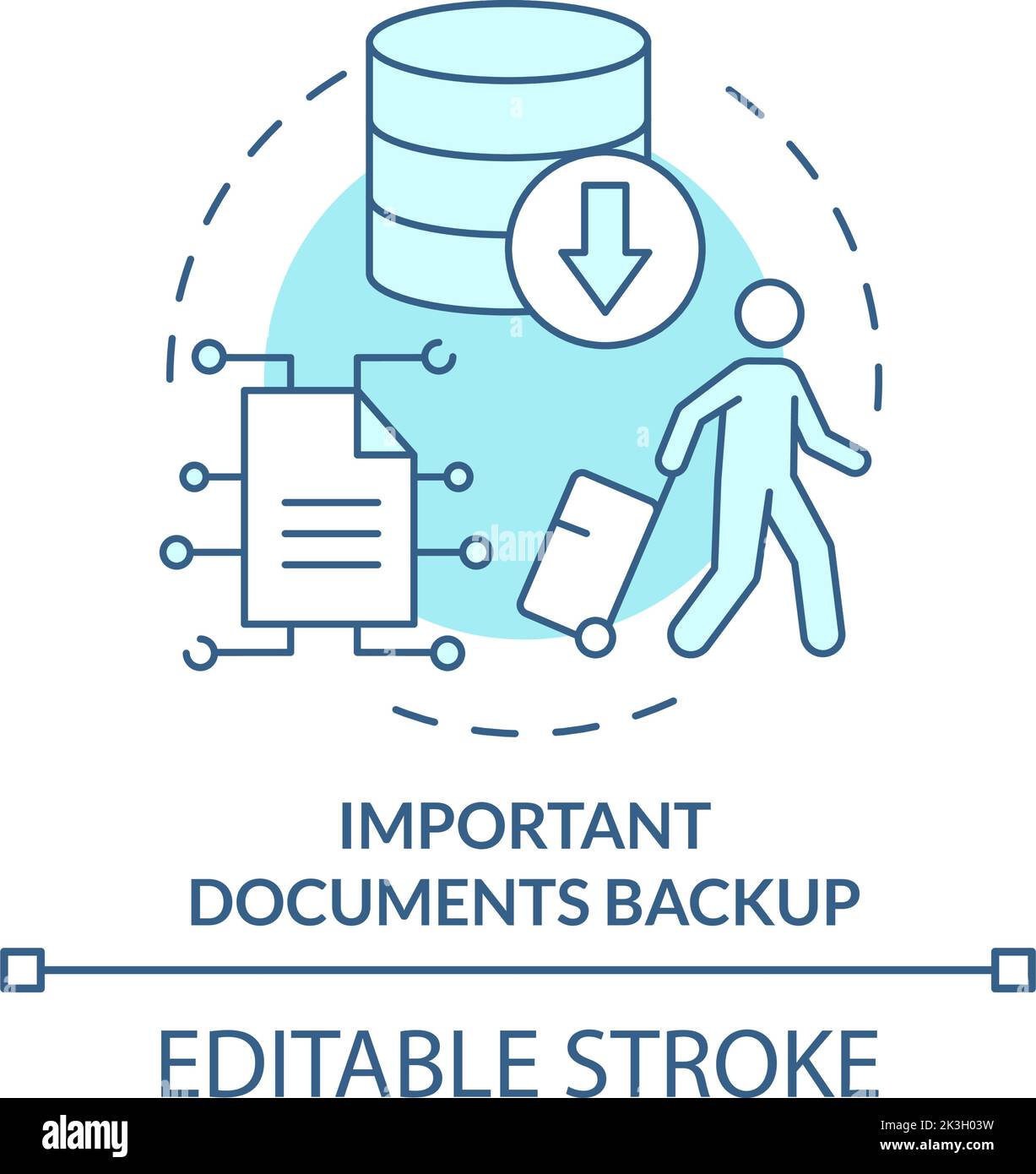 Important document backup turquoise concept icon Stock Vector Image ... Important document backup turquoise concept icon Stock Vector Image ...