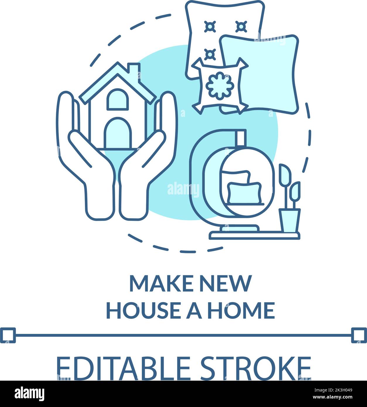 Make new house home turquoise concept icon Stock Vector Image & Art - Alamy