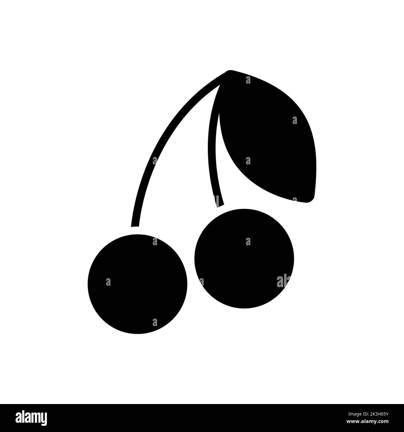 Cherry vector glyph icon. Graph symbol for food and drinks web site ...