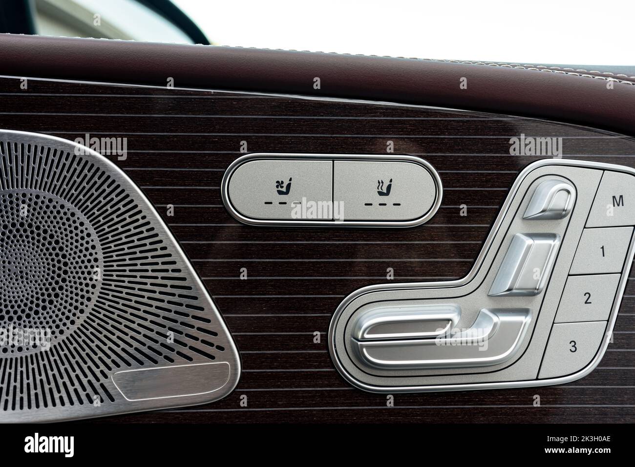 Front handle door panel with buttons of a luxury car Stock Photo - Alamy