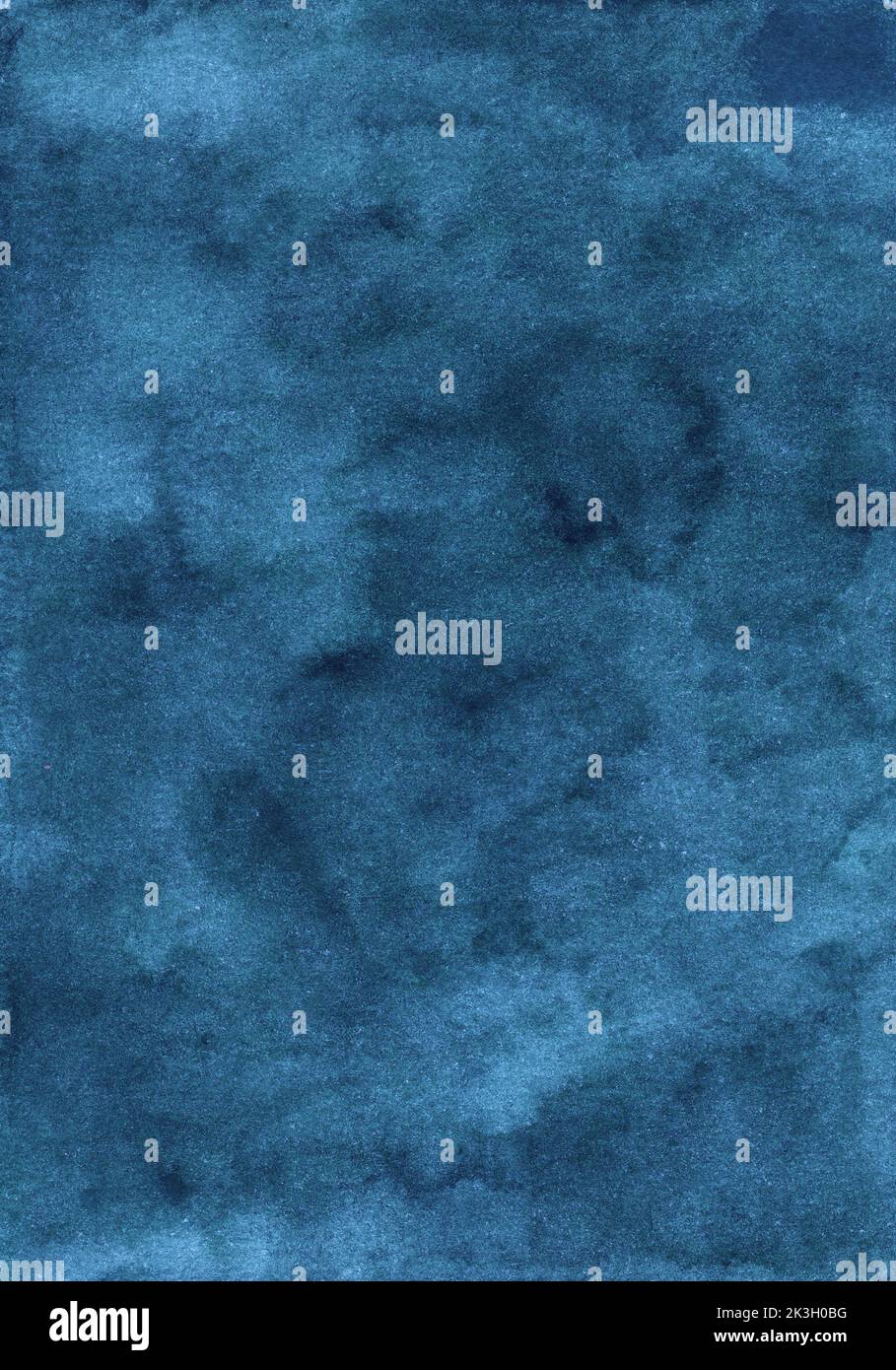 Watercolor deep turquoise background gradient texture. Aquarelle ...