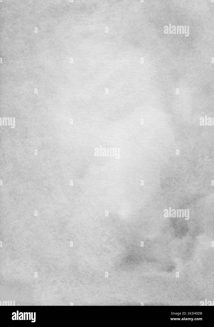 Watercolor light gray background texture. Grey stains on paper backdrop ...