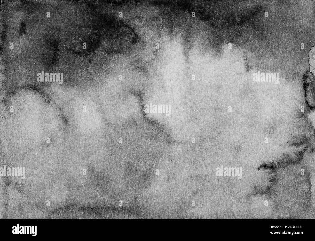Watercolor black and white gradient background texture. Aquarelle ...