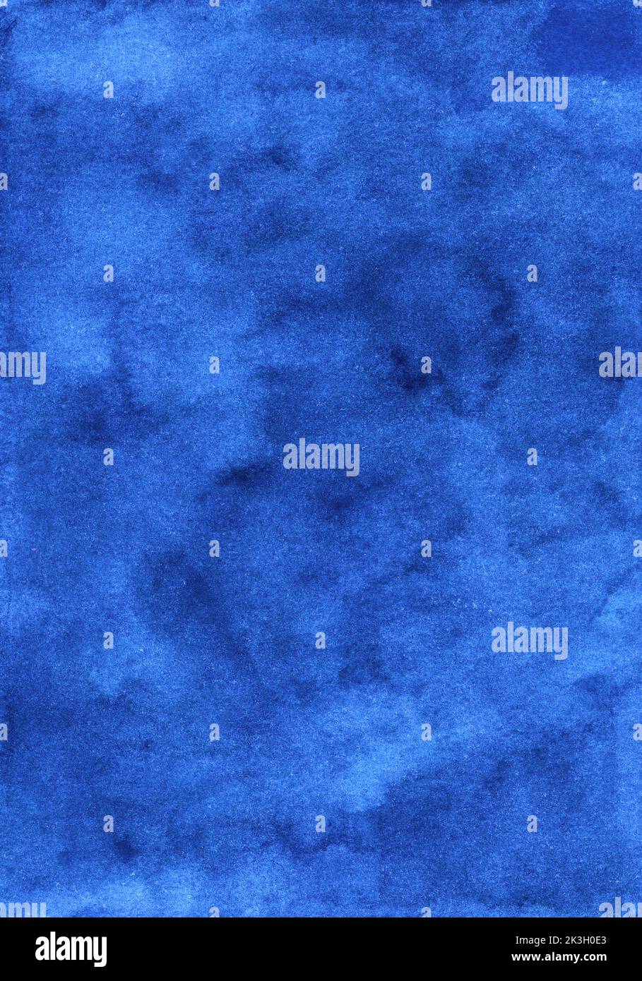 Watercolor deep blue background liquid texture. Watercolour abstract ...