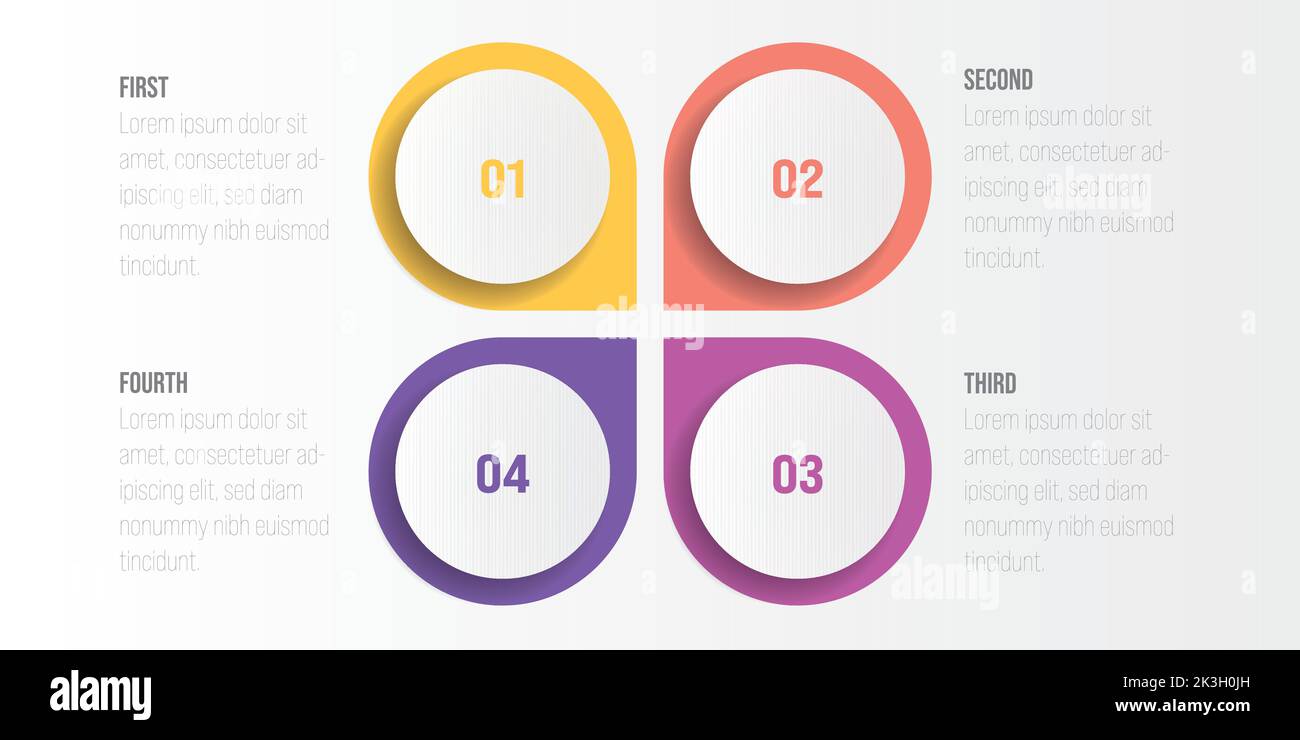 4 steps process modern infographic diagram Stock Vector Image & Art - Alamy