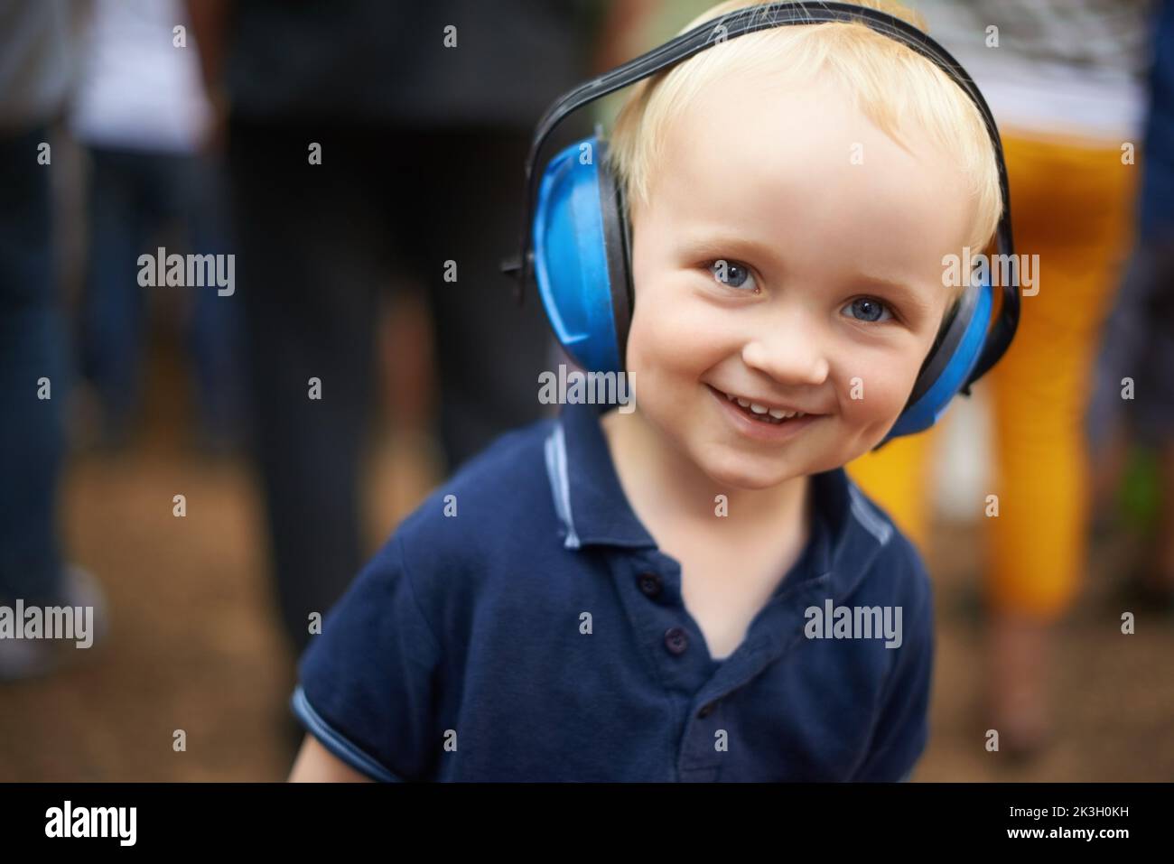 The best time of his young life. Closeup shot of a young boy wearing ...