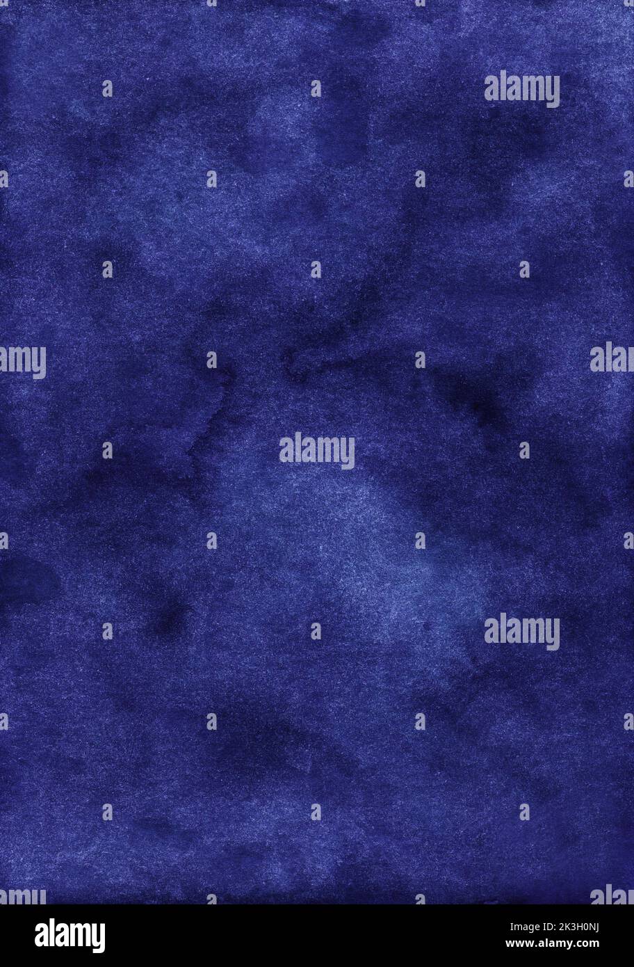 Watercolor deep indigo blue background texture. Dark old watercolour ...