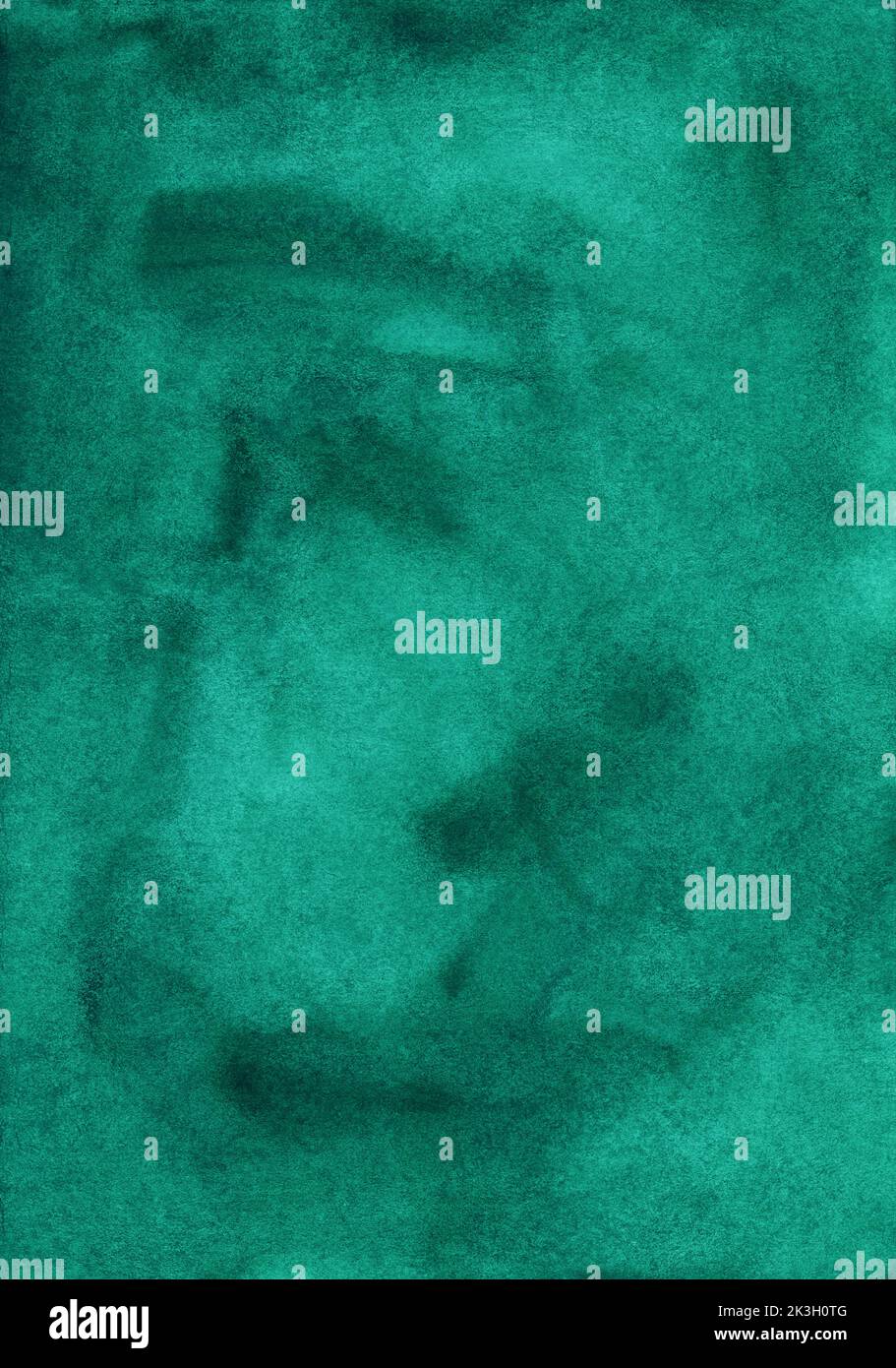 Watercolor dark emerald background texture. Aquarelle abstract sea ...