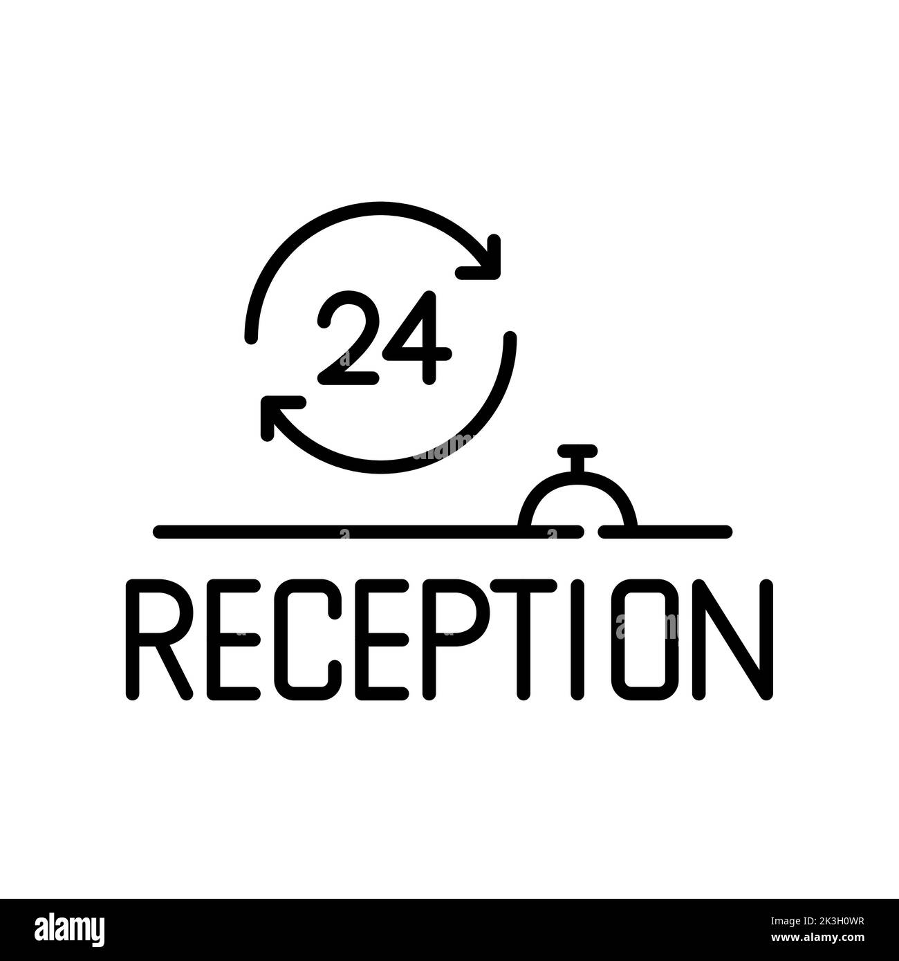 24 hour room service icon Stock Vector Images - Alamy